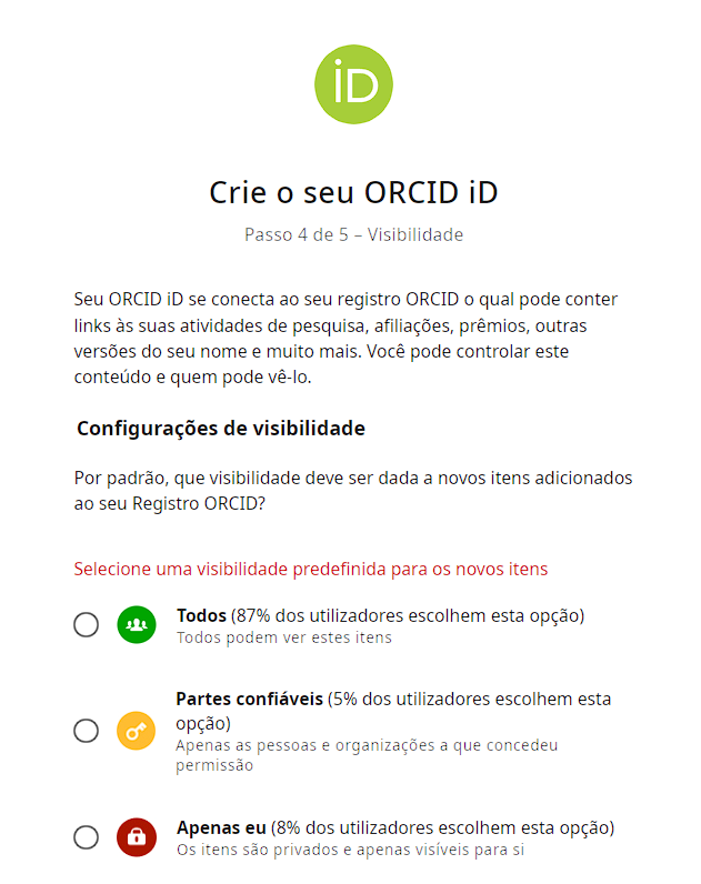 Tutorial de Registro no ORCID